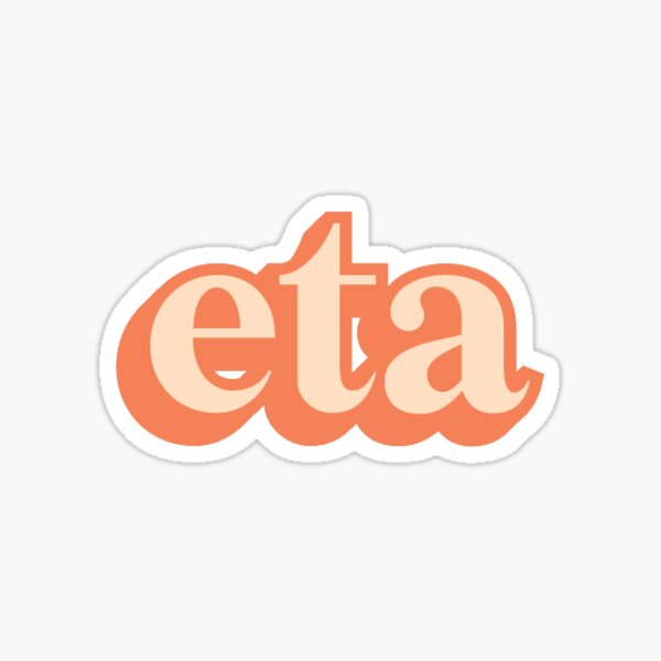 "eta - retro warm neutral" Sticker by lisamakesthings | Redbubble