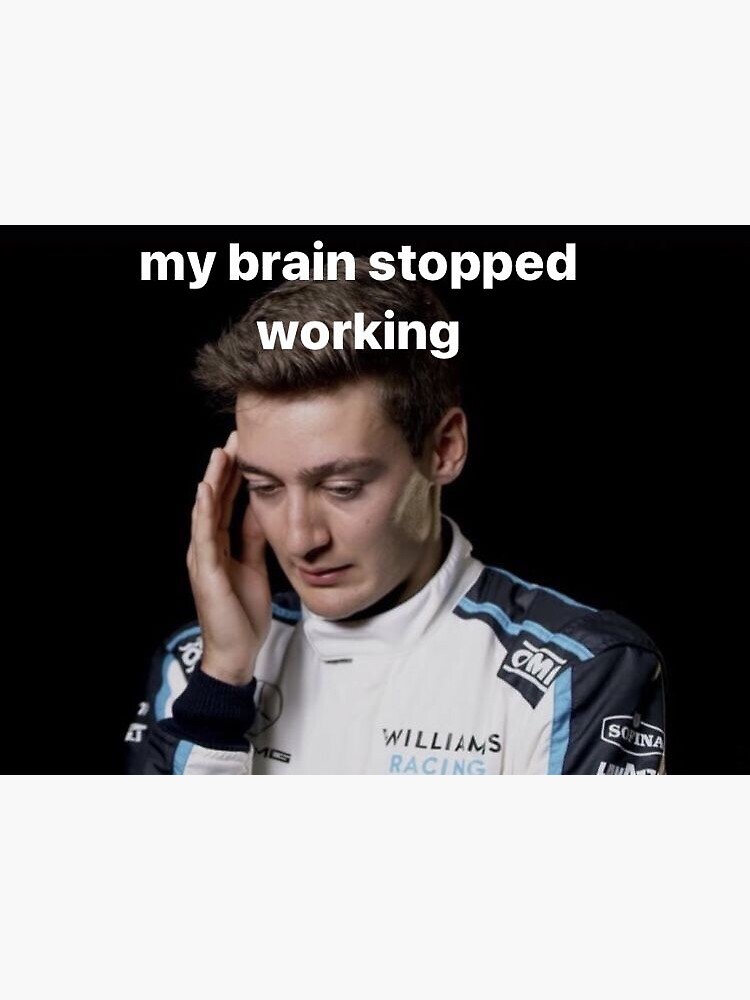 "George Russell Formula One Reaction Meme Sticker" Sticker by ...