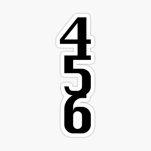 "456" Sticker for Sale by Jakman | Redbubble