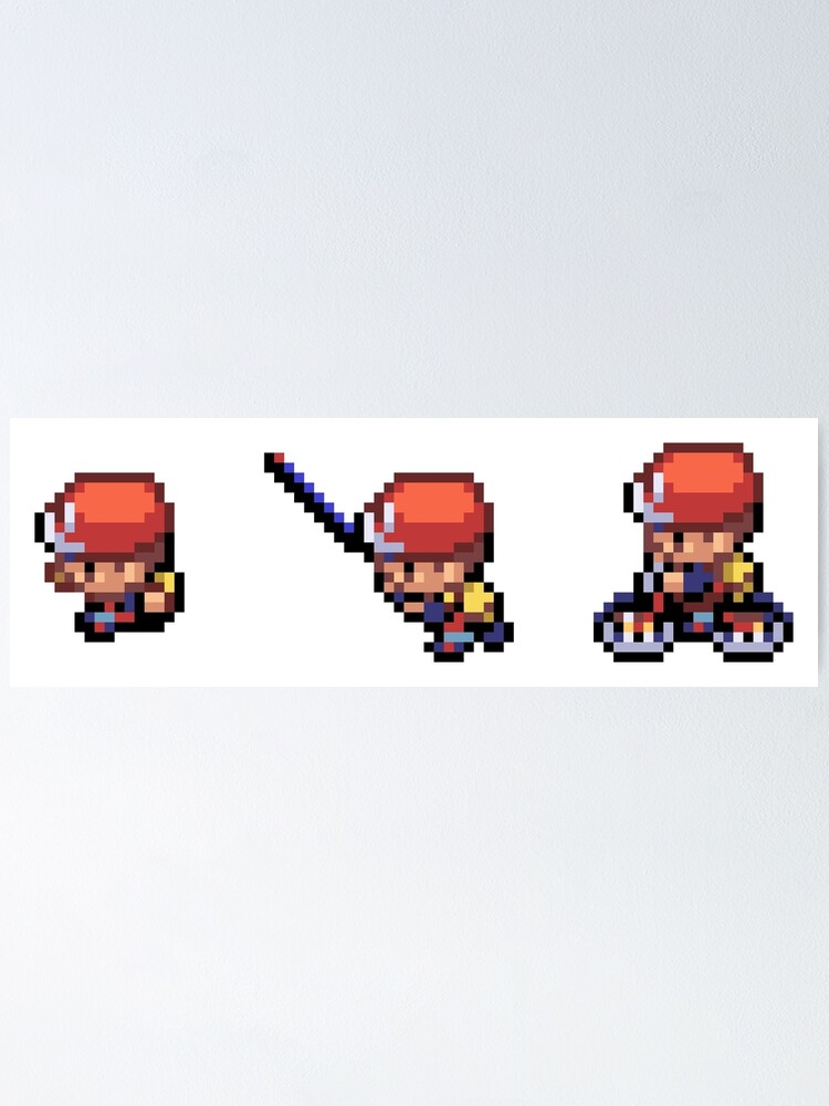 "Rote 3-Pixel-Sprites" Poster von rachxt | Redbubble