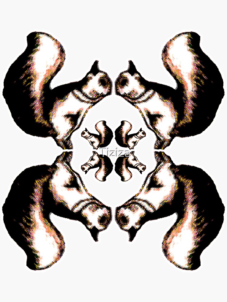 "fanny squirrel horse illusion, great optical illusion" Sticker by ...