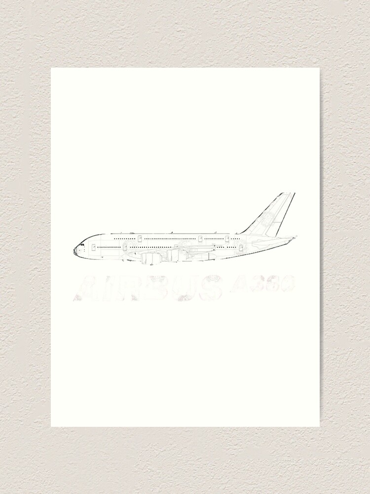 "Airbus A380 Line Drawing " Art Print for Sale by hoangphat80 | Redbubble