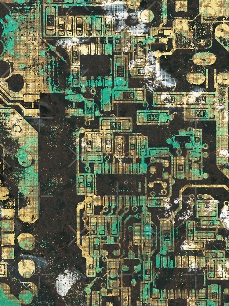 "Electronic Chip Texture Urban Blue" iPhone Case for Sale by A ...