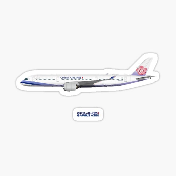 "Illustration of China Airlines Airbus A350 " Sticker for Sale by ...