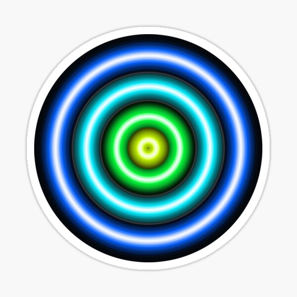 "Cold Neon Circles" Sticker by ToTheCore | Redbubble