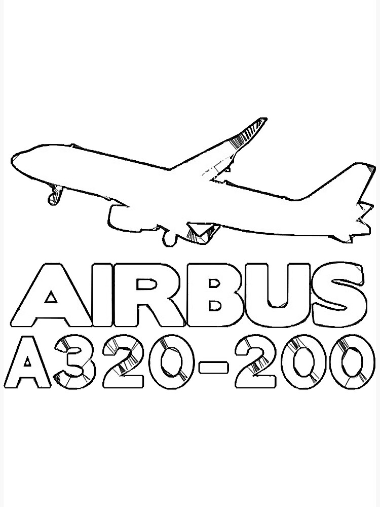 "Airbus A320-200 Silhouette Print (White) " Poster for Sale by sy17784 ...