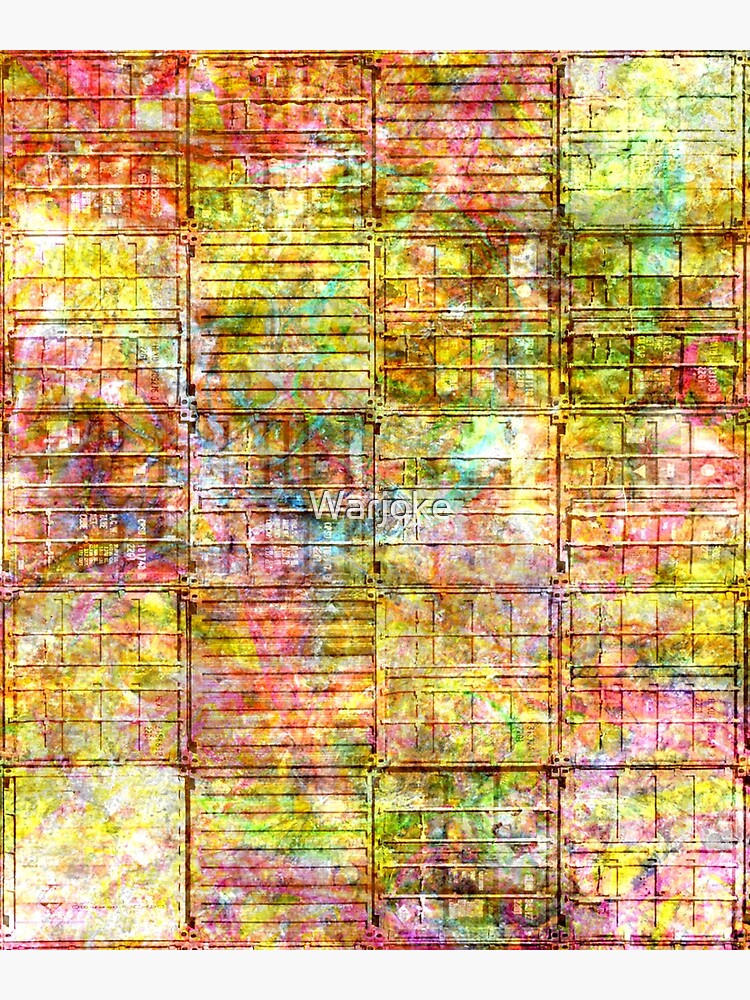 "Rough pastel shipping containers abstract art" Poster for Sale by ...