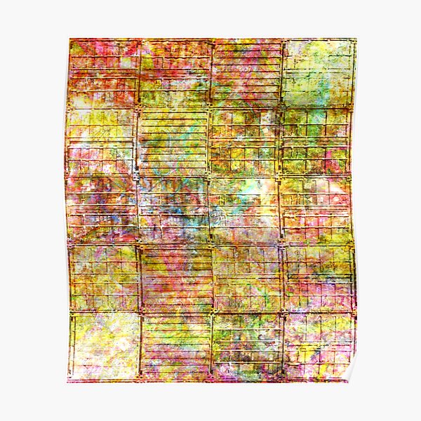 "Rough pastel shipping containers abstract art" Poster for Sale by ...