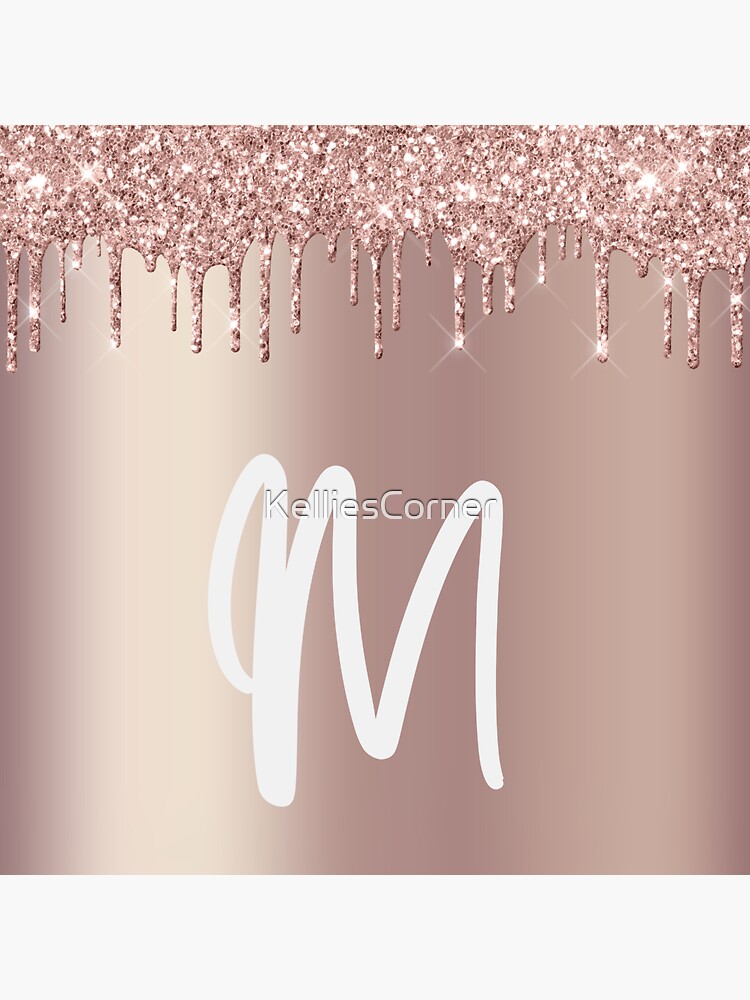 "GLITTER DRIP WITH LETTER M" Sticker for Sale by KelliesCorner | Redbubble