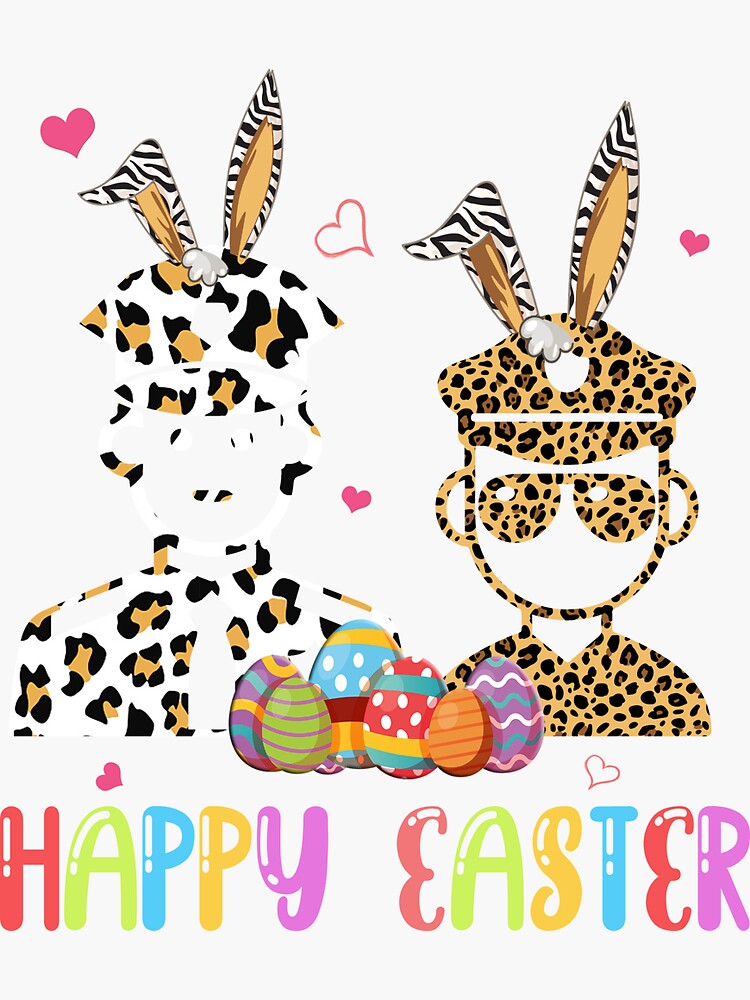 "Two Easter Police Officer Tools Bunny Leopard Funny Easter Eggs Police ...