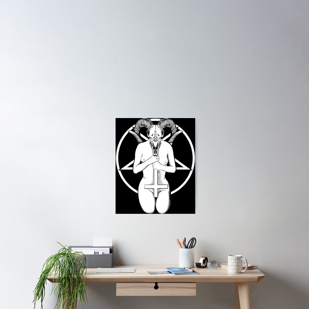 "Hail Satan Inverted Cross" Poster for Sale by DawnHarbert | Redbubble