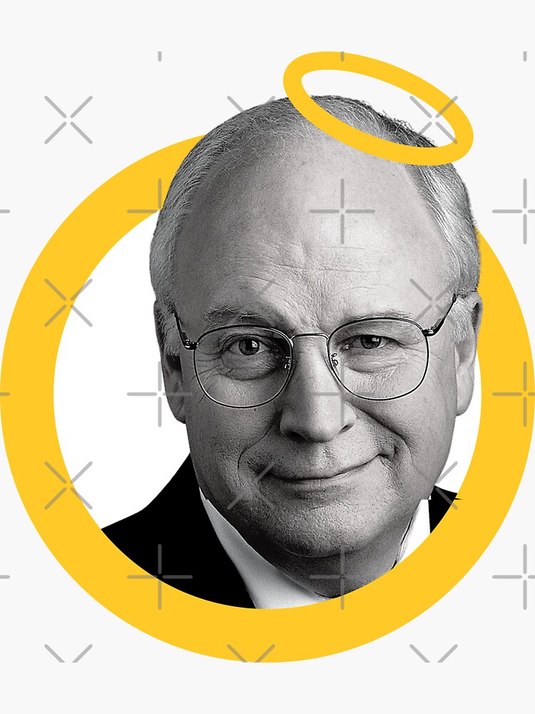 "Dick Cheney- Hope Angel Halo Portrait Sticker" Sticker by ...