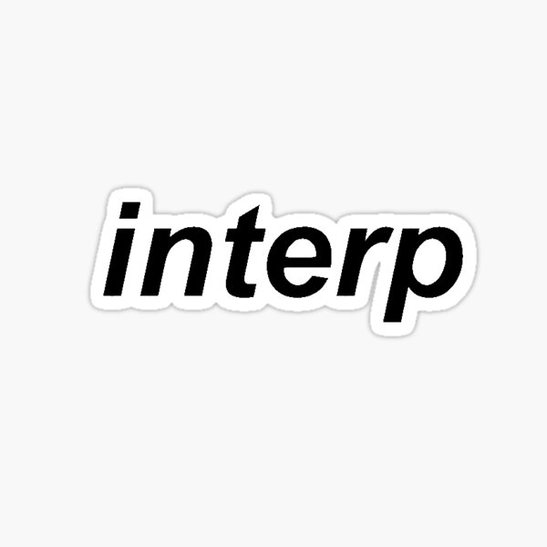 "interp is cool" Sticker by cygnu-s | Redbubble