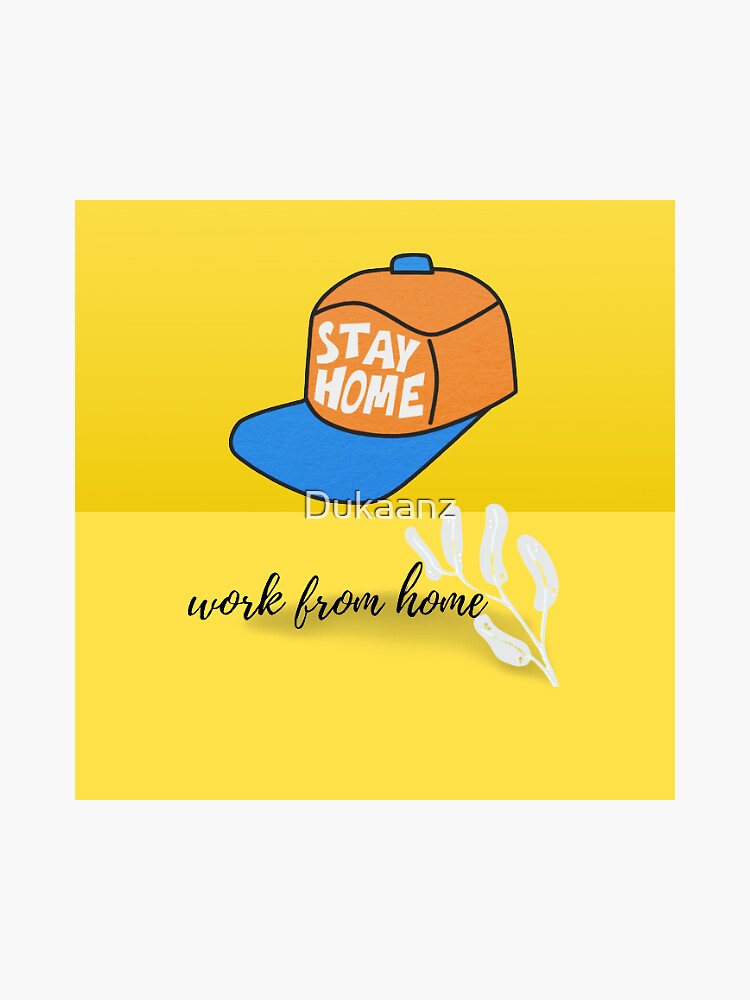 "work from home , remote" Sticker by Dukaanz | Redbubble