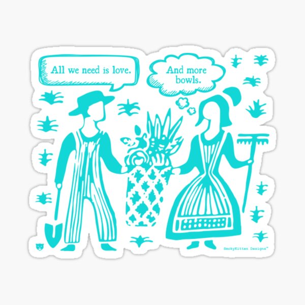 "Pyrex Sticker Love and More Bowls" Sticker by LeMonsh783 | Redbubble