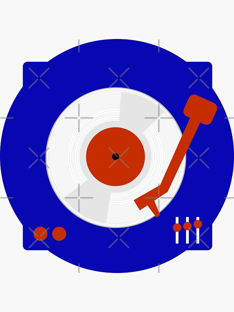 "Mod target variation turntable and vinyl" Sticker for Sale by ...
