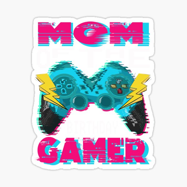 "Mom Of The Birthday Gamer Funny Matching Family Video Gamer Lover ...