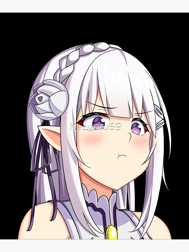 "Emilia Pouting Re Zero" Art Print for Sale by Kawaiifu69 | Redbubble