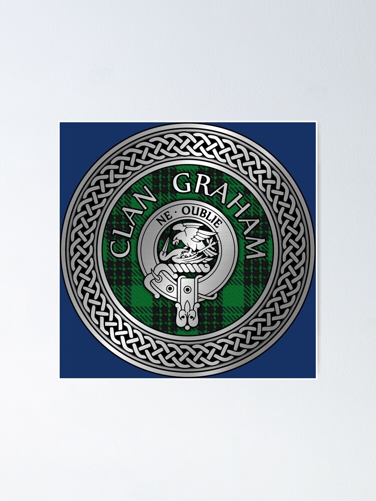 "Clan Graham Crest & Tartan Knot" Poster for Sale by taylors8 | Redbubble