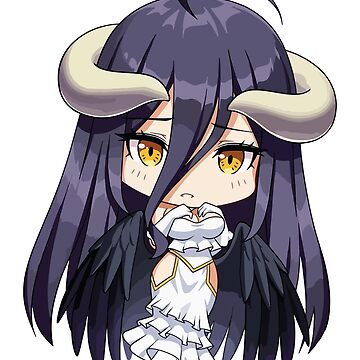 "Albedo Chibi Overlord" Sticker for Sale by WeebooTr4sh | Redbubble