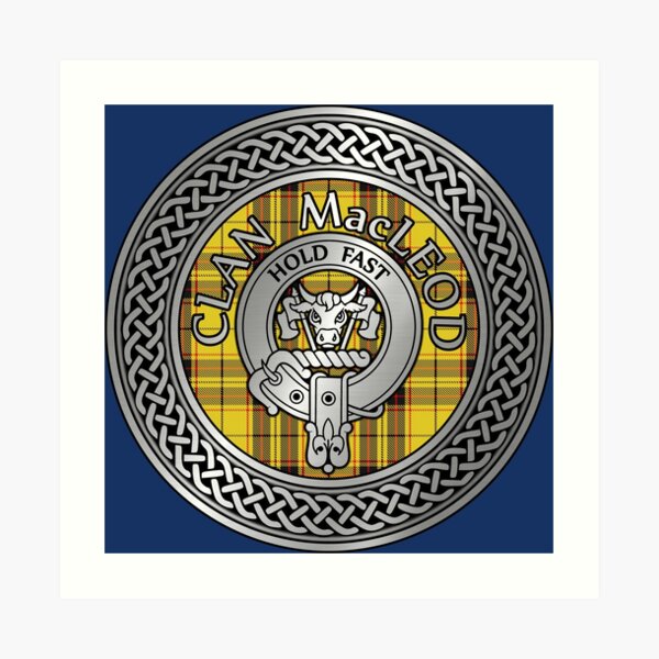 "Clan MacLeod Crest & Tartan Knot" Art Print for Sale by taylors8 ...