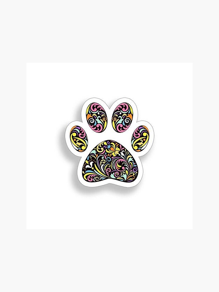" dog paw color" Sticker by cleytontome | Redbubble