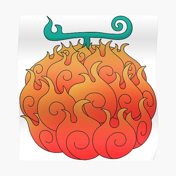 "Mera Mera no mi (Ace)" Poster by Luisrovi | Redbubble