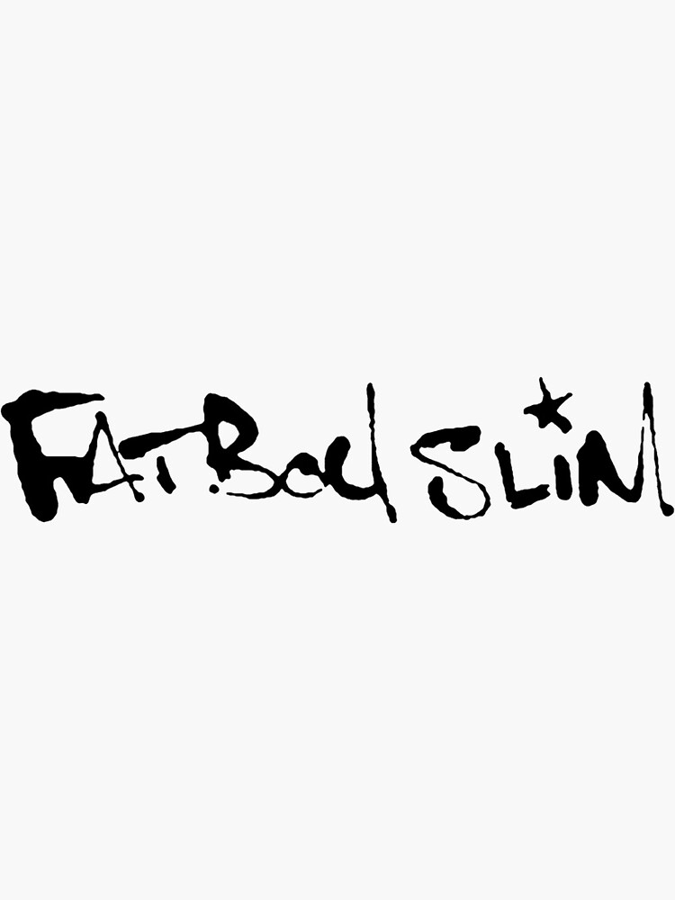 "Fatboy slim logo art" Sticker by wombatbeans | Redbubble