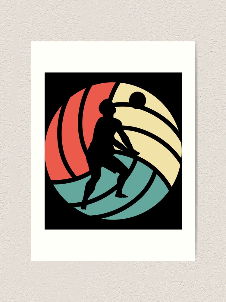 "Volleyball Retro Vintage Forearm Pass Sticker" Art Print for Sale by ...