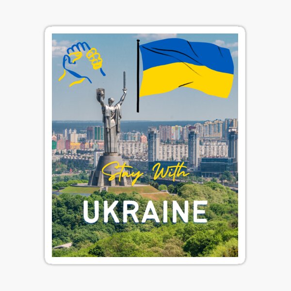 "Stay With Ukraine" Sticker by coconutpower | Redbubble