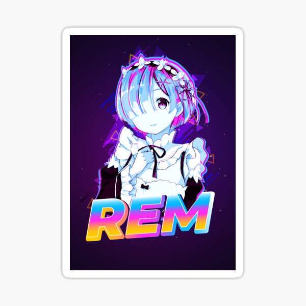 "Rem | Re:Zero" Sticker for Sale by PurpleStudio6 | Redbubble