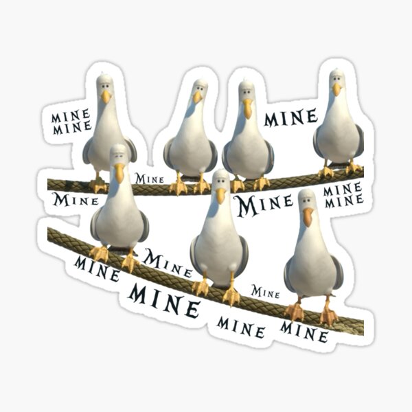 "Mine Seagulls from Finding Nemo32" Sticker by artnsparkle96 | Redbubble