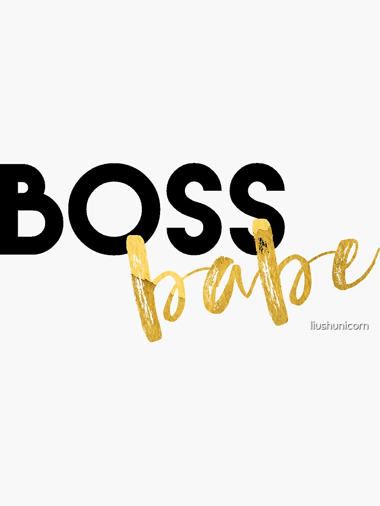 "Boss Babe" Sticker by liushunicorn | Redbubble
