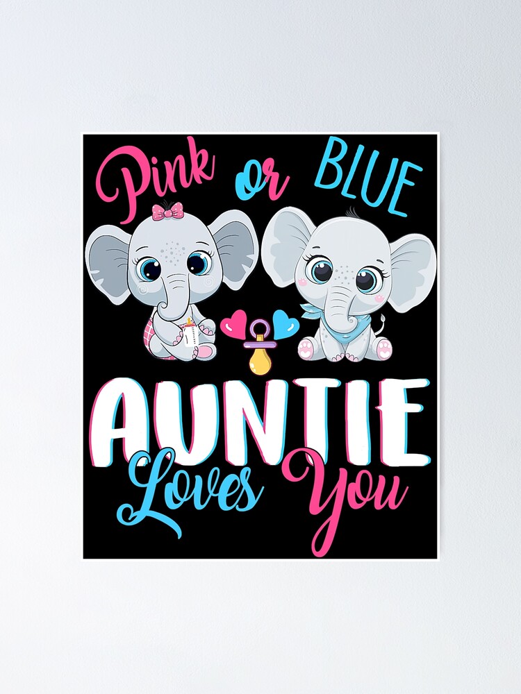 Póster «La tía rosa o azul te ama Los elefantes revelan el género del ...
