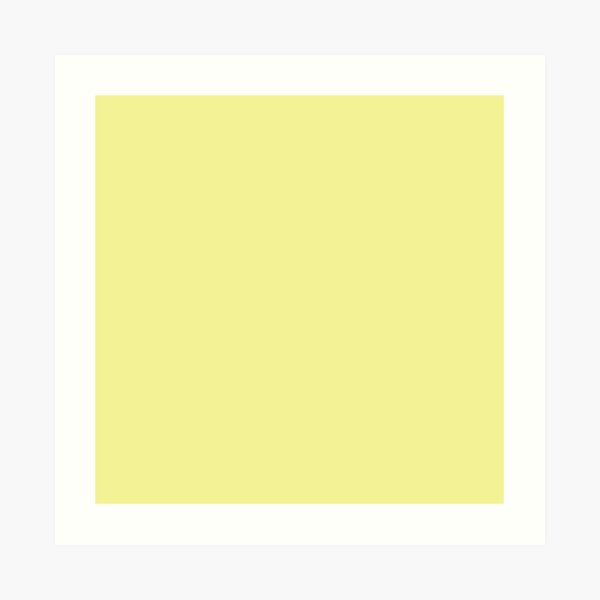 "Pastel Yellow / Pastel Yellow Solid Color" Art Print by patternplaten ...
