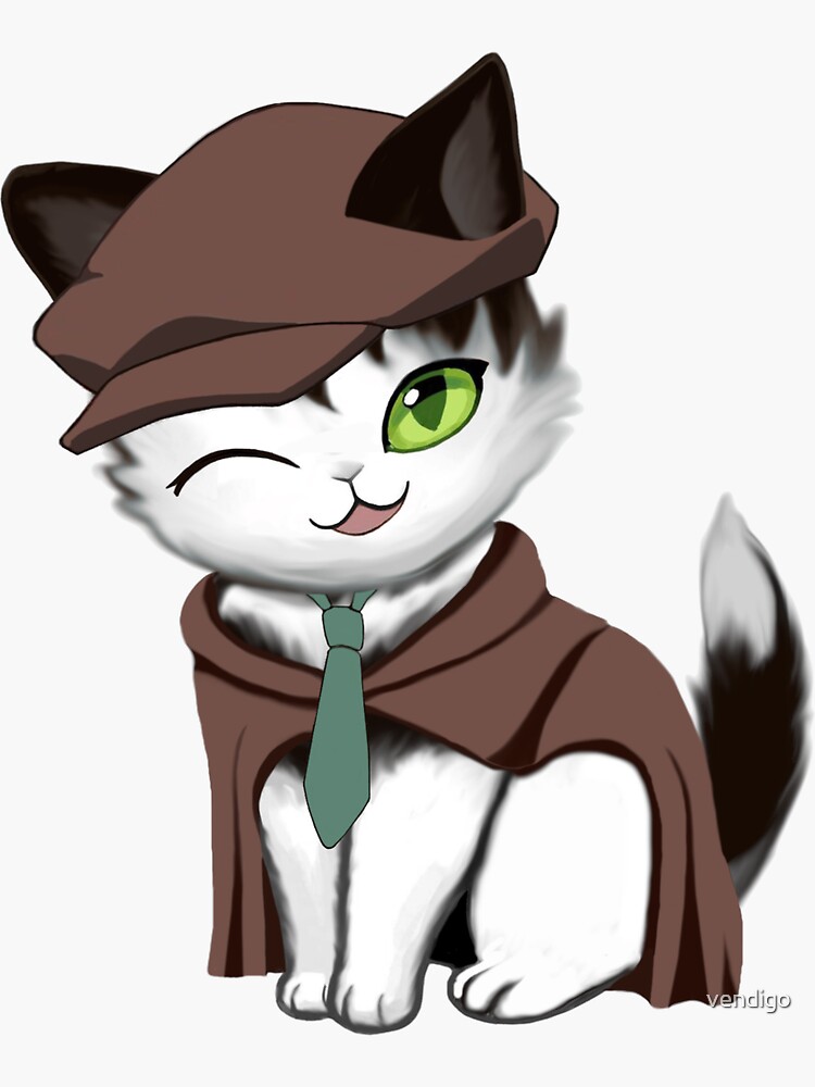 "Edogawa Ranpo Bungou Stray Dogs (Cats)" Sticker by vendigo | Redbubble