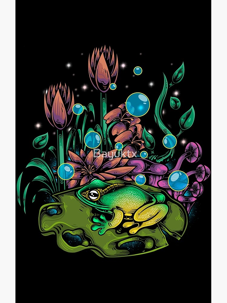 "swamp bubble frog " Poster for Sale by Bayuktx | Redbubble
