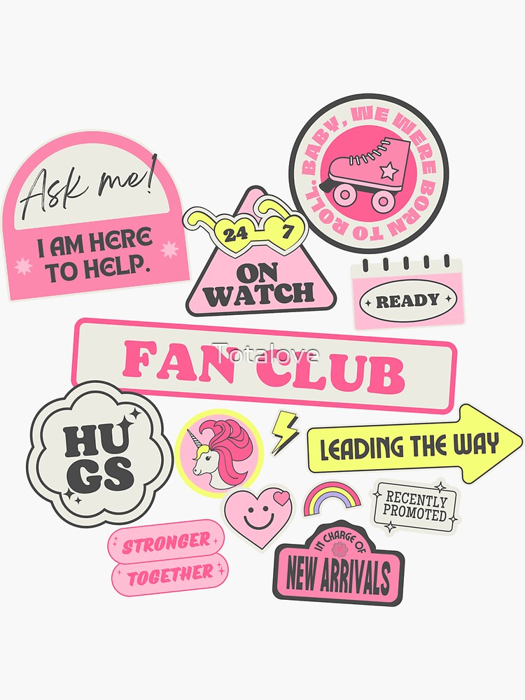 "Unicorn fan club " Sticker by Totalove | Redbubble