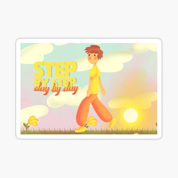 "Step by step" Sticker by samuelrrusso | Redbubble