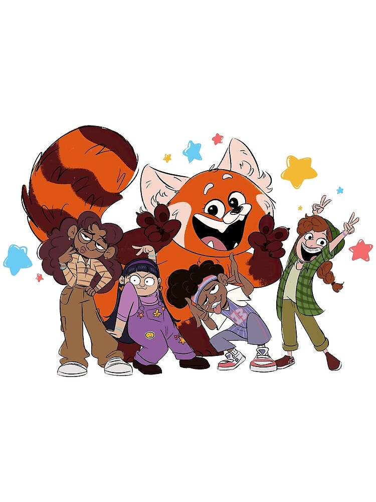 "Turning Red Friends And Aaron Z" Poster by LeeannStory | Redbubble