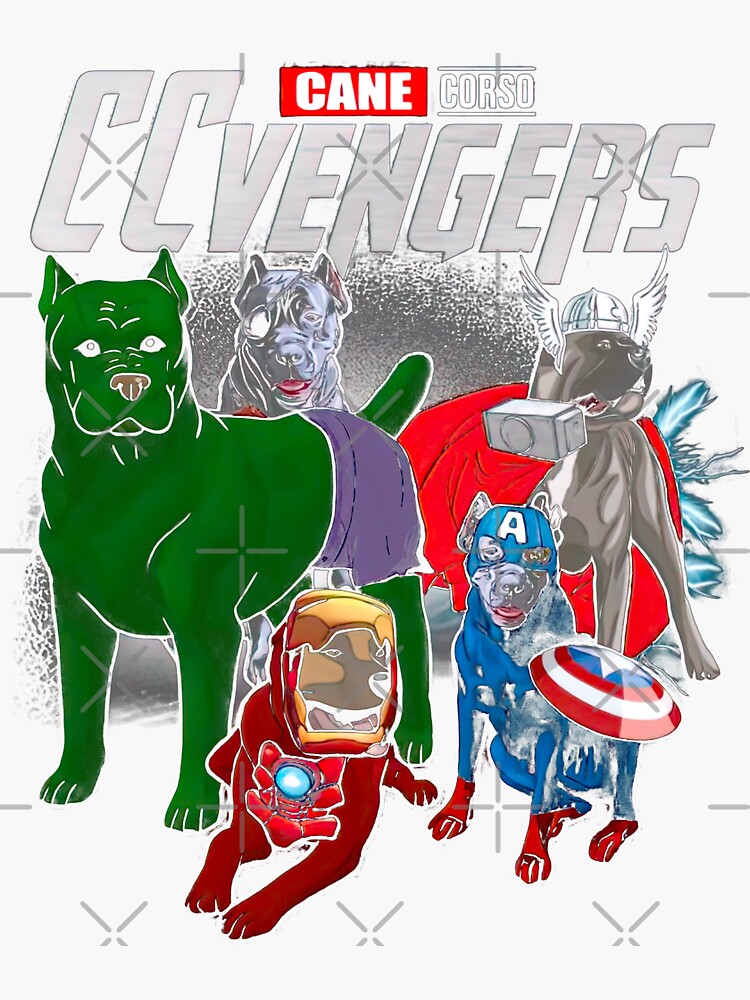 "Cane Corso CCvengers Marvel Avengers Endgame TShirt" Sticker by ...