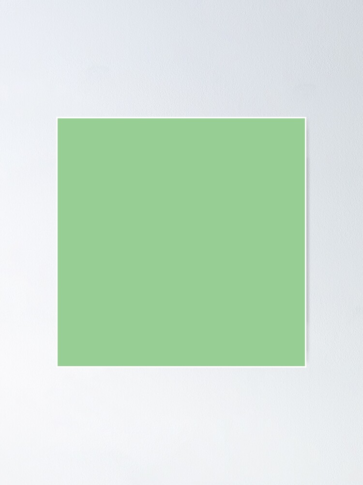 "Pastel Green / Tea Green Solid Color" Poster for Sale by patternplaten ...