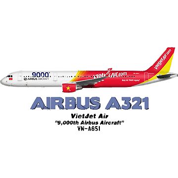 "Airbus A321 - VietJet Air 9,000th Airbus Aircraft " Poster for Sale by ...