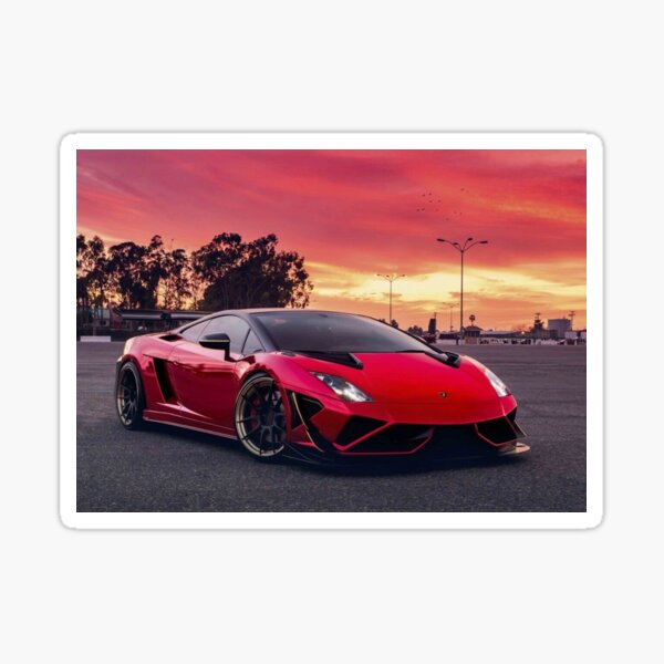 "Red Super Car" Sticker by Carlosewitt | Redbubble