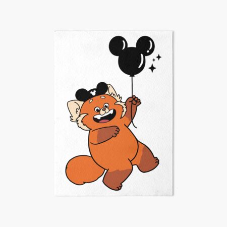 "Turning Red Panda With Balloon" Art Board Print by LeeannStory | Redbubble