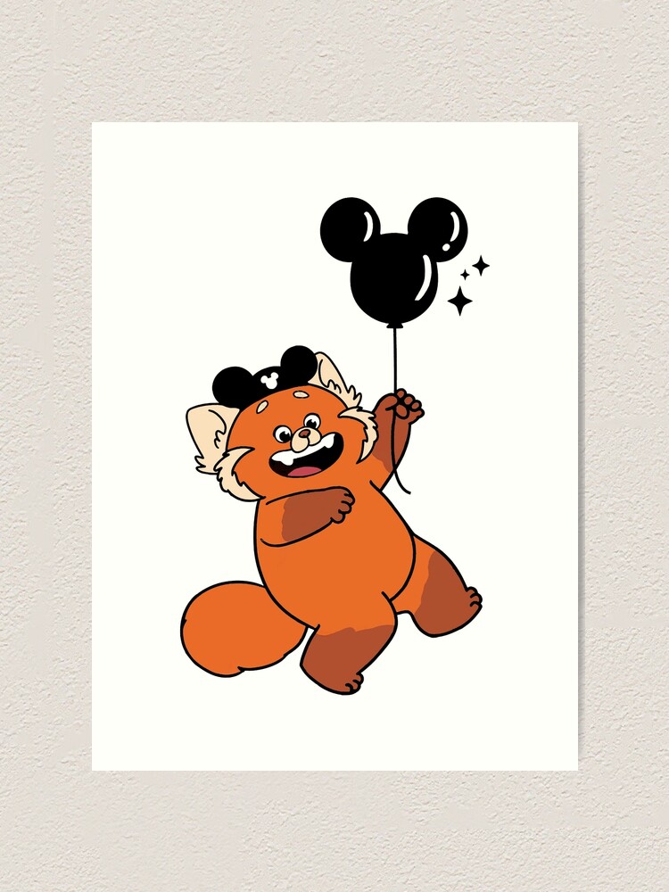 "Turning Red Panda With Balloon" Art Print for Sale by LeeannStory ...