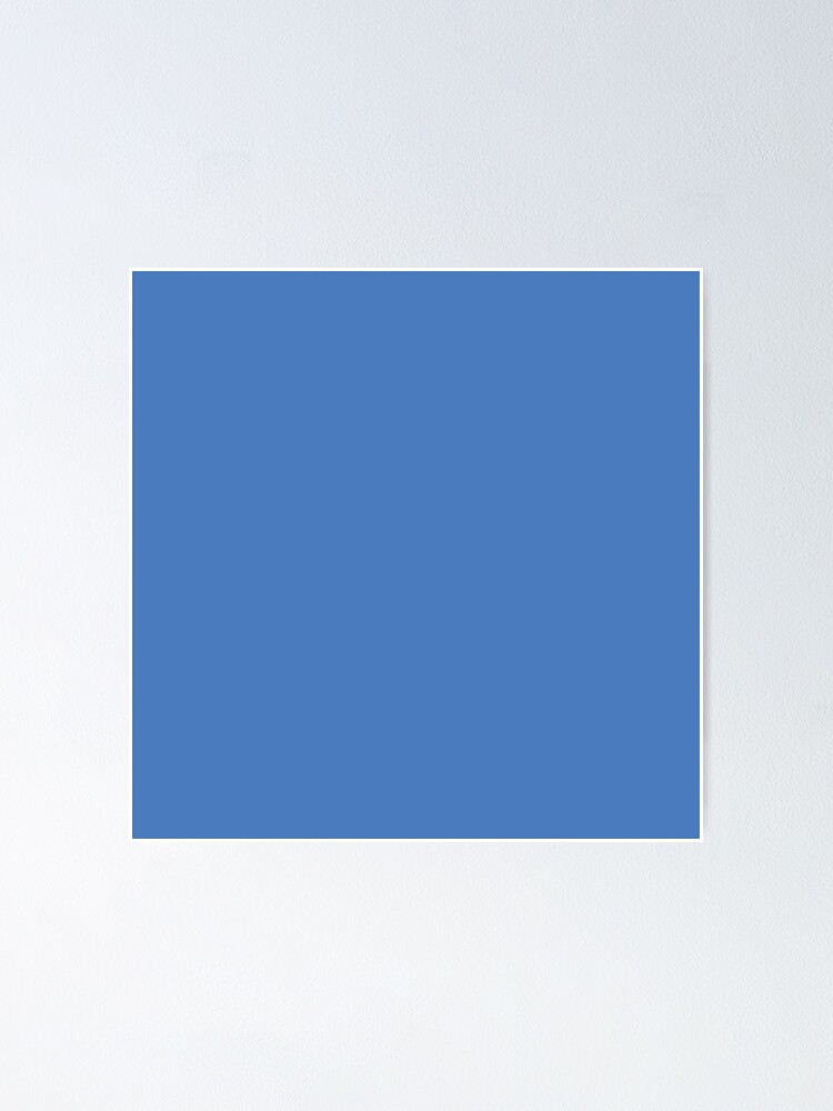 "Bright Blue / Brilliant Azure Solid Color" Poster for Sale by ...