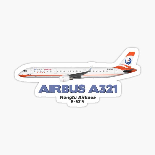 "Airbus A321 - Hongtu Airlines " Sticker by anh33310 | Redbubble