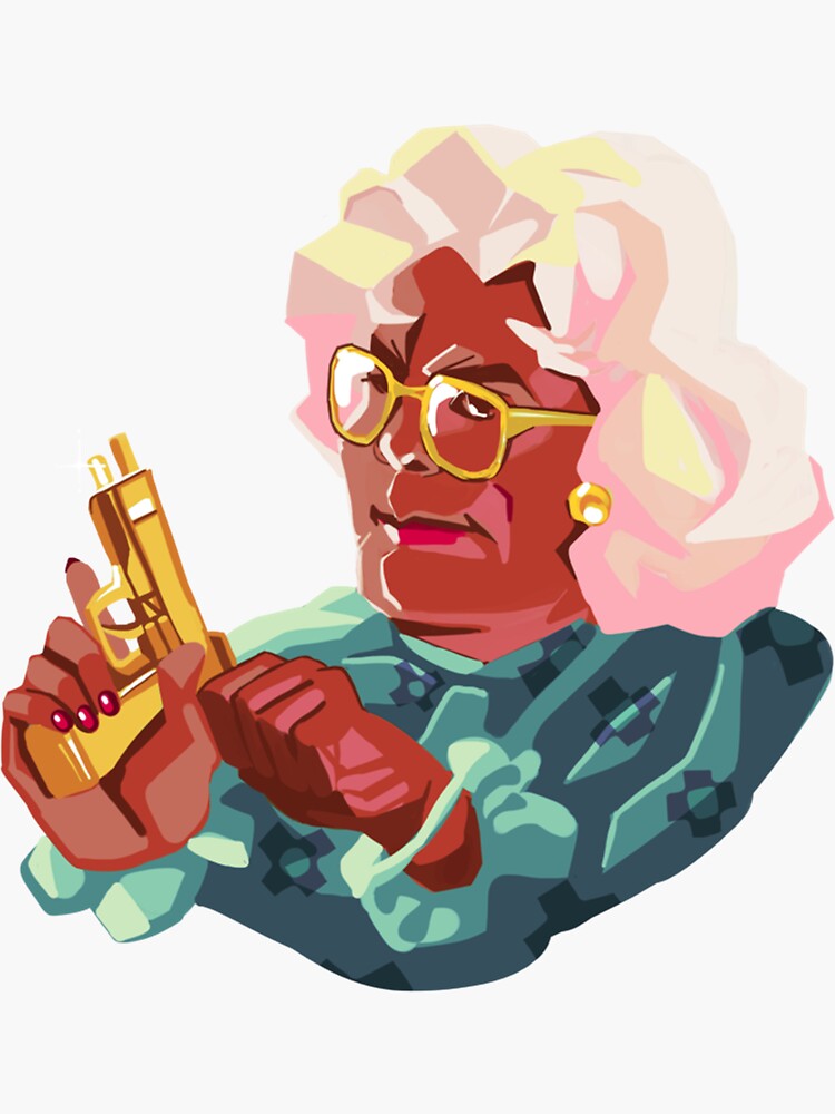 "Madea with a gun " Sticker by debrajackson99 | Redbubble
