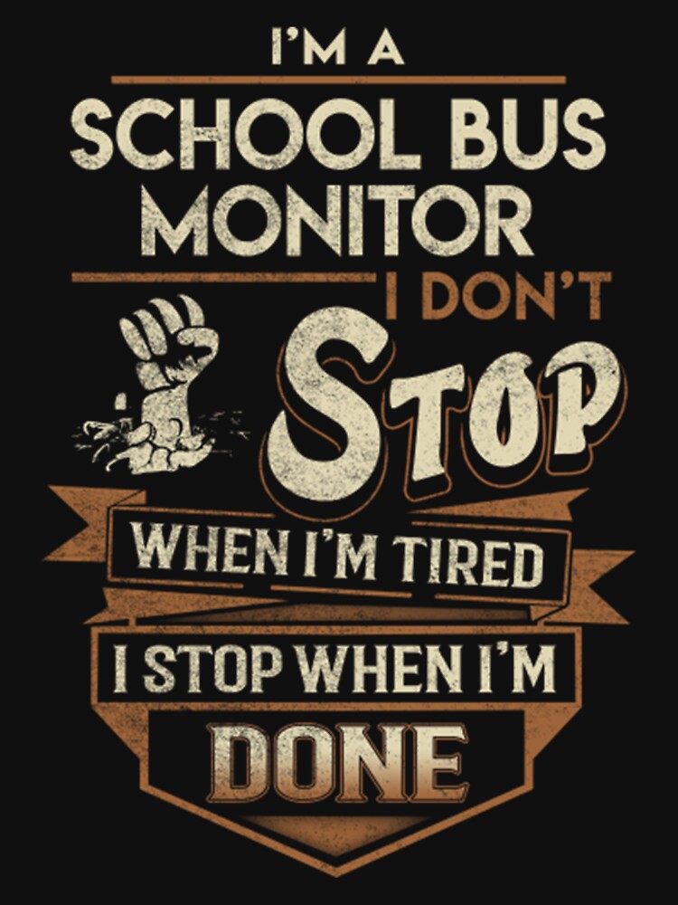 "School Bus Monitor T Shirt - School Bus Monitor Factors Daily Gift ...